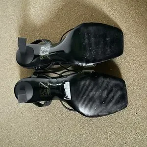 Aldo | Shoes | Aldo Juliet High Heeled Strap Sandals In Black Size 75 ...